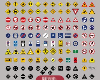 Traffic Signs Svg Bundle, Traffic Signs, Traffic, Road Sign SVG - PNG ...