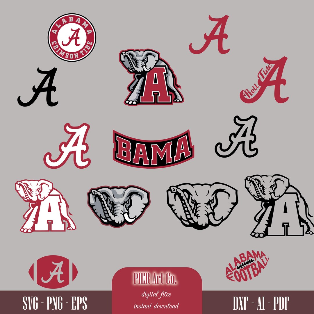 Alabama Svg Png Bundle, Roll Tide Svg, Alabama Football Svg, Alabama ...