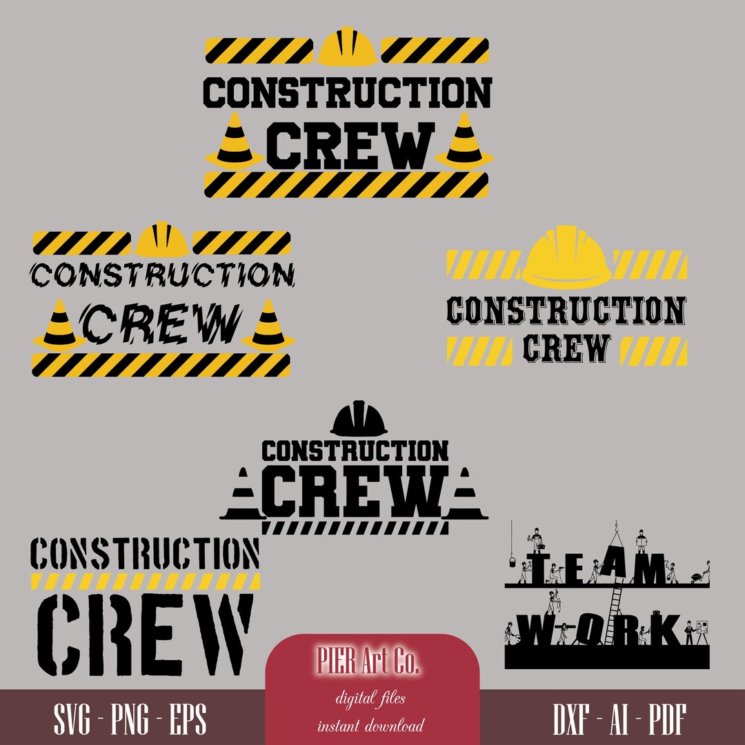 Construction Crew Svg Bundle, Construction Svg, Construction Cone Svg ...