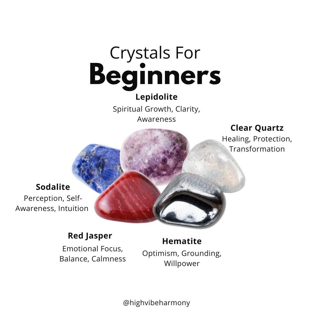 Beginner Crystal Set, Healing Tumbled Stones Starter Kit - Etsy