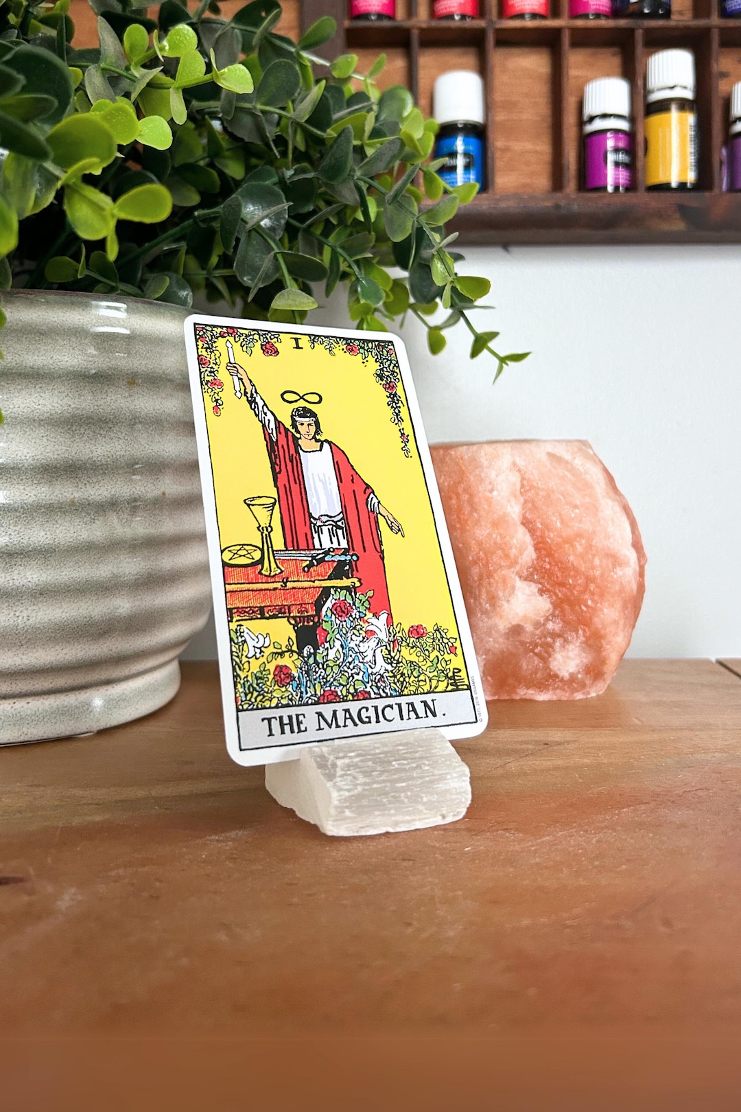 Mini Selenite Tarot Card Holder, Oracle Card Holder, Affirmation Card ...