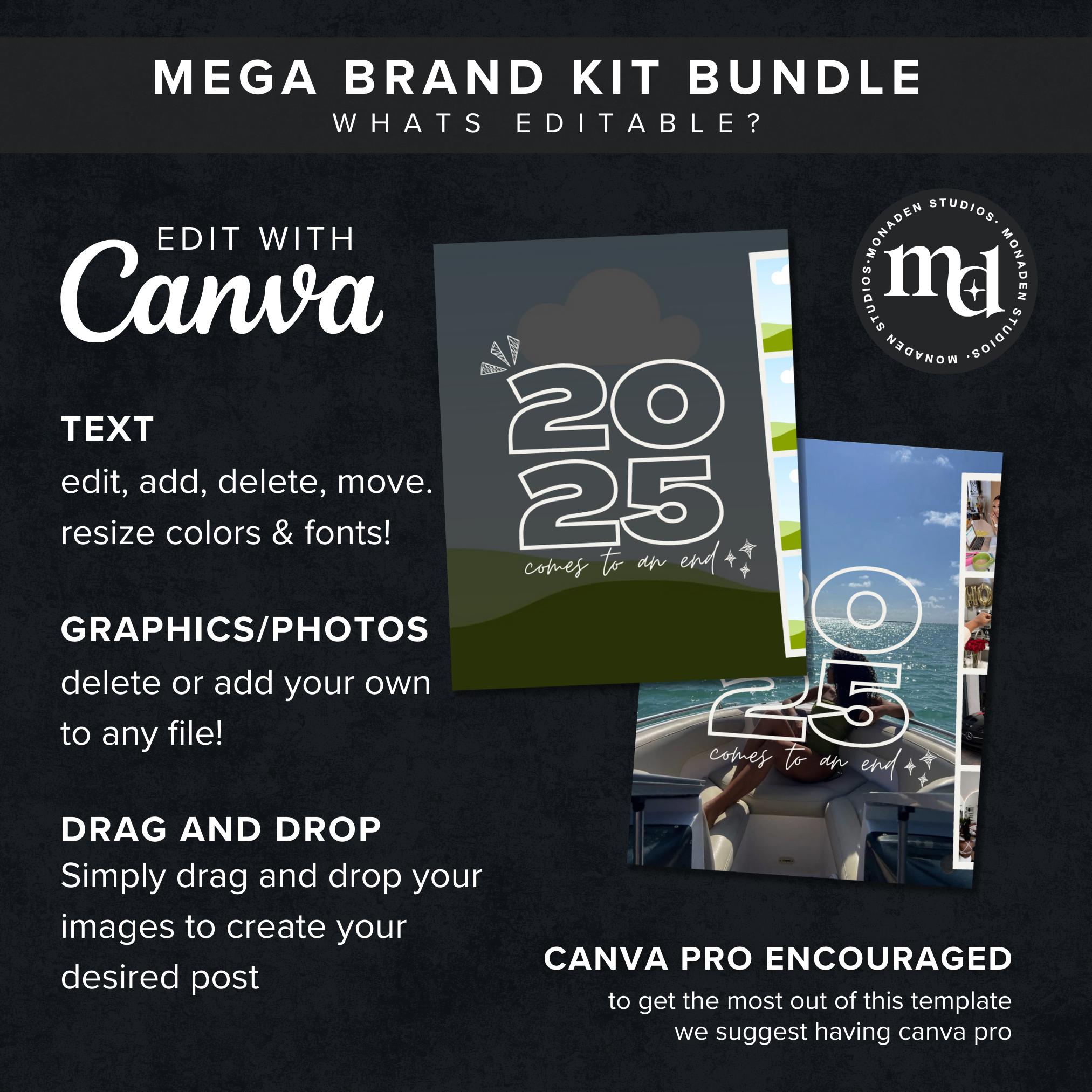 2025 End of Year Recap Carousel Template (canva) | Unwrapped Instagram ...