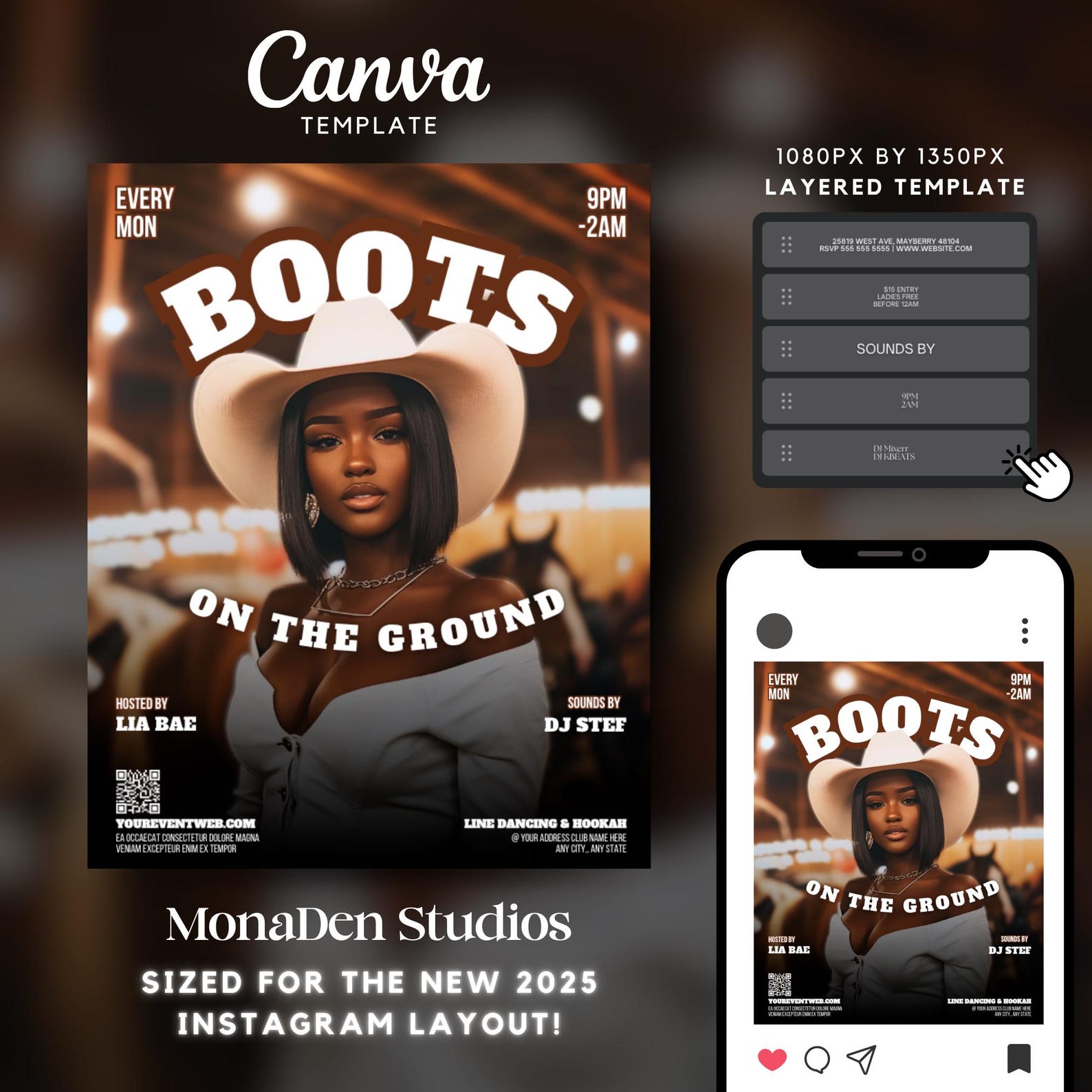 Boots on the Ground Party Flyer Template | Canva Editable | 2025 ...