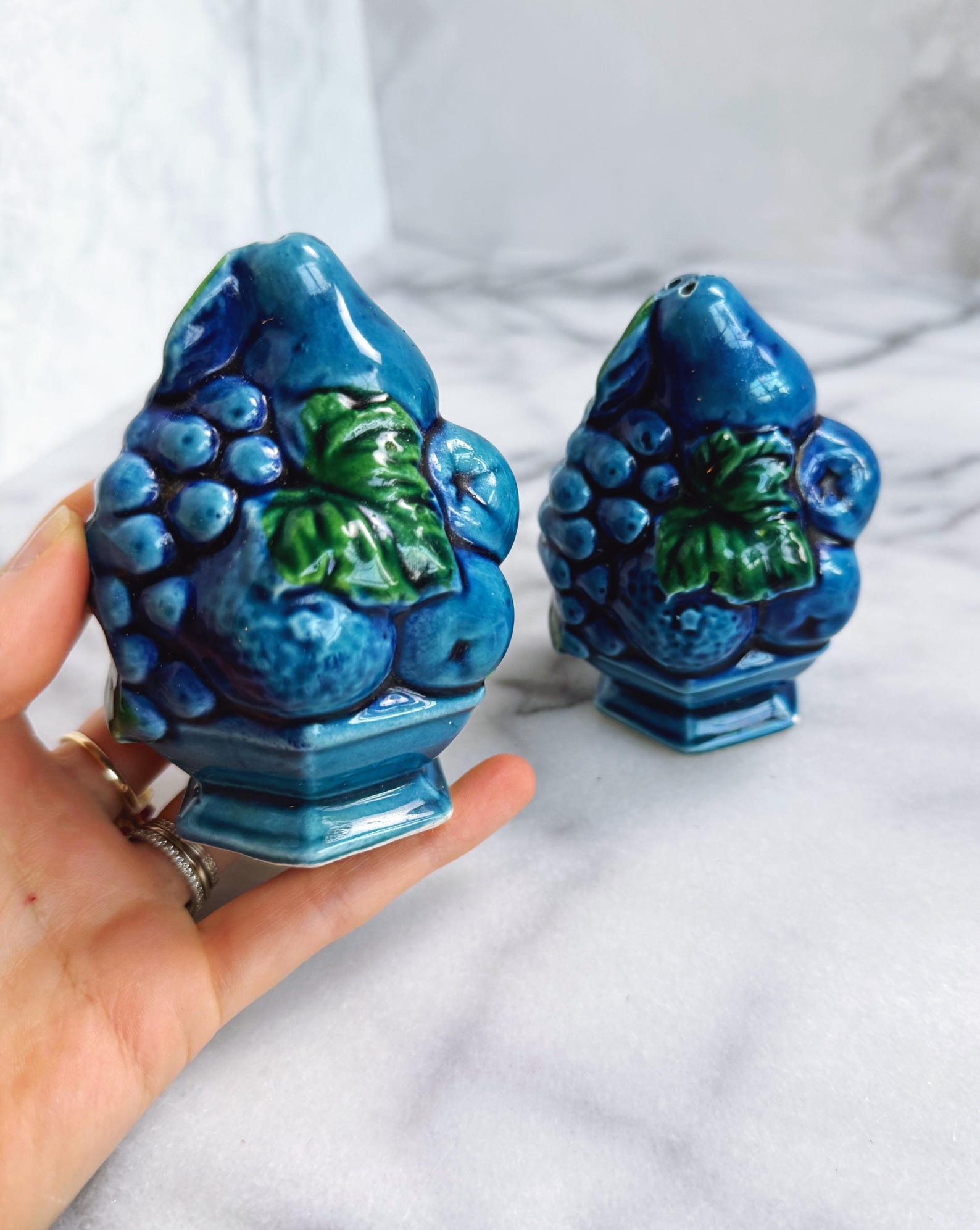 Vintage Inarco Mood Indigo Fruit Topiary Salt & Pepper Shakers | MCM ...
