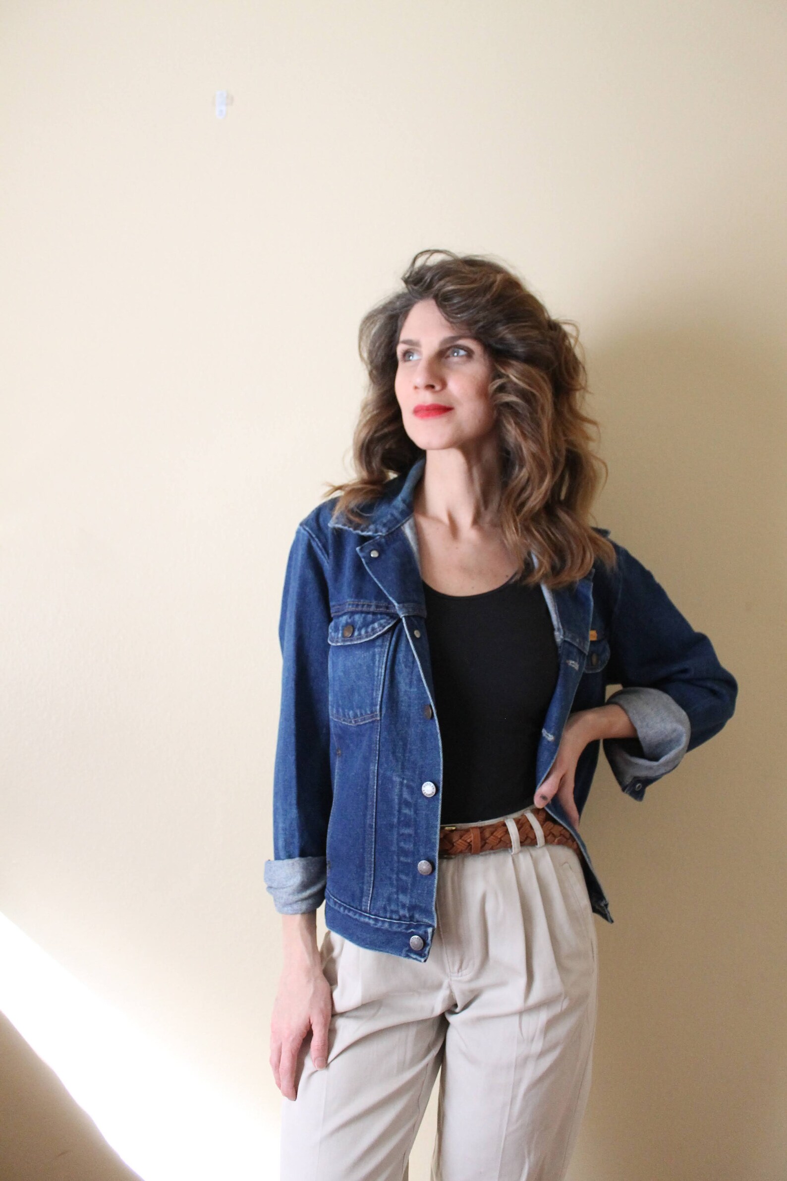1980s Denim Jacket / 1980s 80s Ruster Cropped Denim Jean Jacket Veteran ...