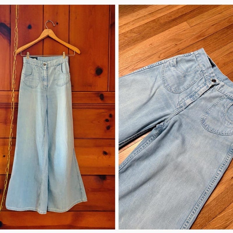 70s vintage elephant jeans - Etsy Italia