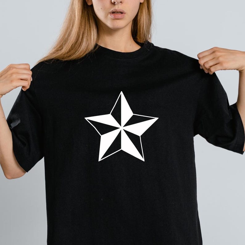 Nautical Star SVG | Compass Star Cut File | Nautical Tattoo Design ...