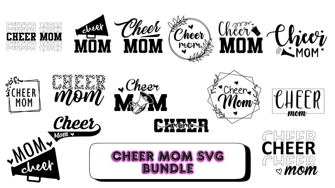 Cheer Mom SVG | Cheerleading Mom Cut File | Cheer Squad PNG | Digital ...