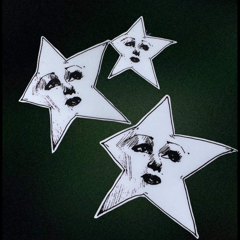 Sticker Pack, Old Hollywood Star, Vintage Glamorous Art, Hand-drawn, UV ...