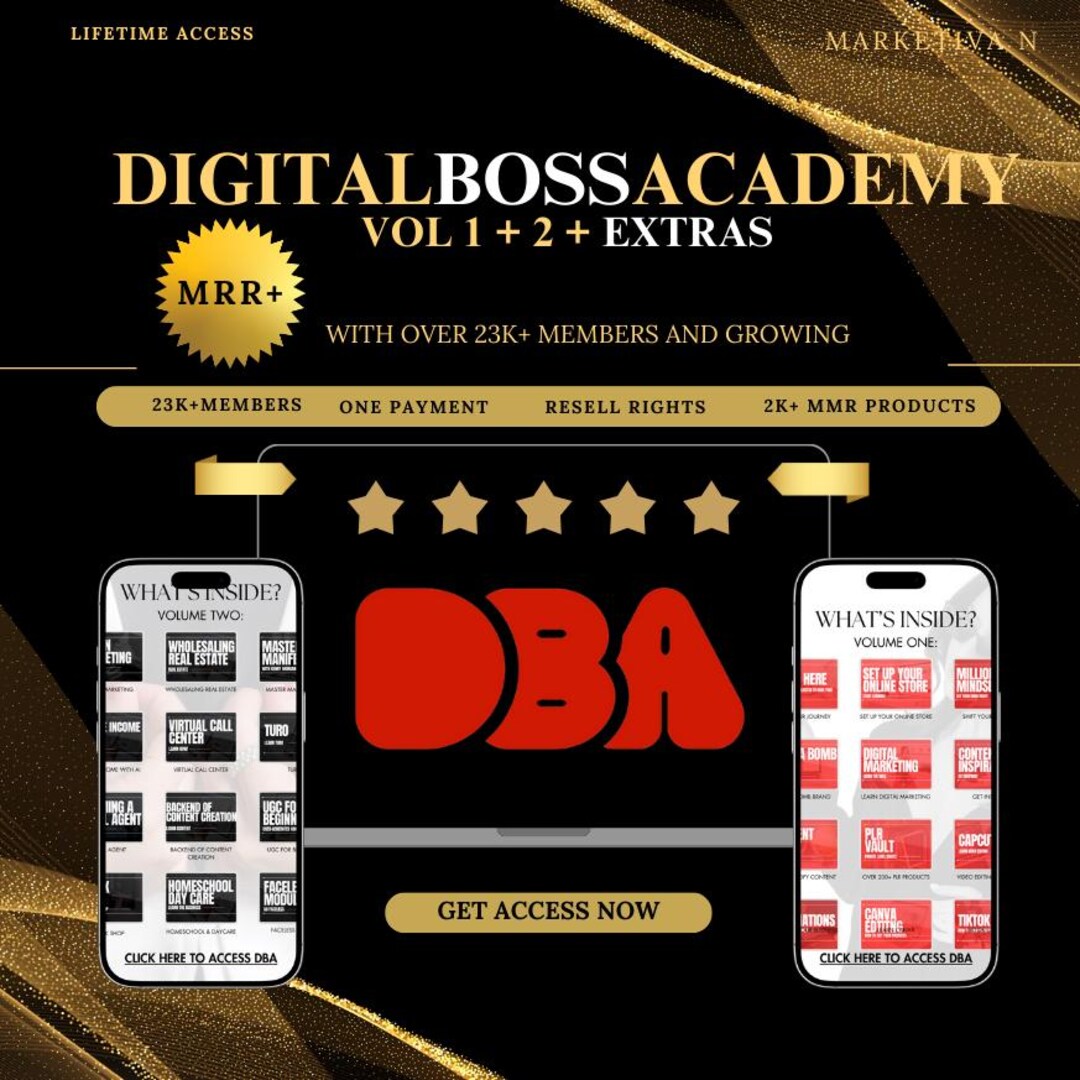 Digital Boss Academy DBA Vol. 1 2 Digital Marketing Course With Master ...