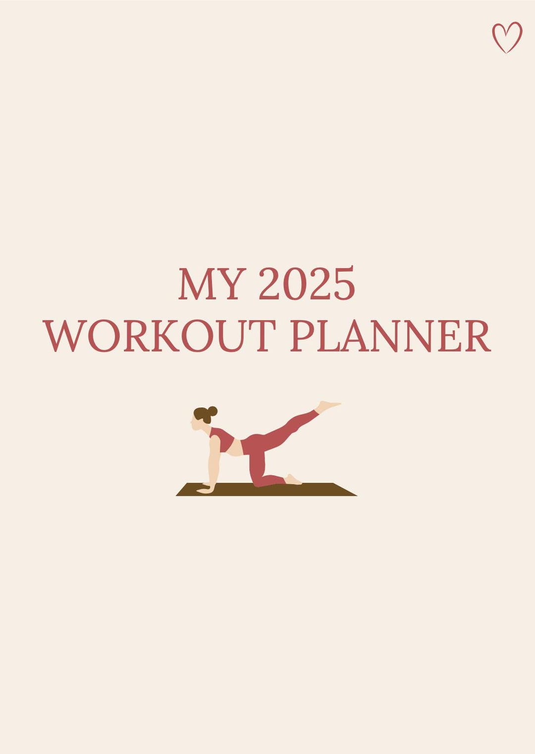 2025 Workout Planner - Etsy