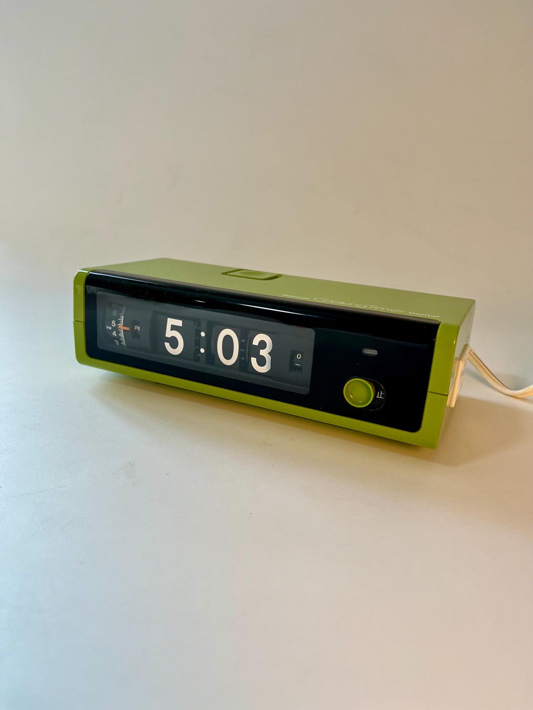 1970s National Green Rolling Flip Clock & Cooking Timer – Retro ...