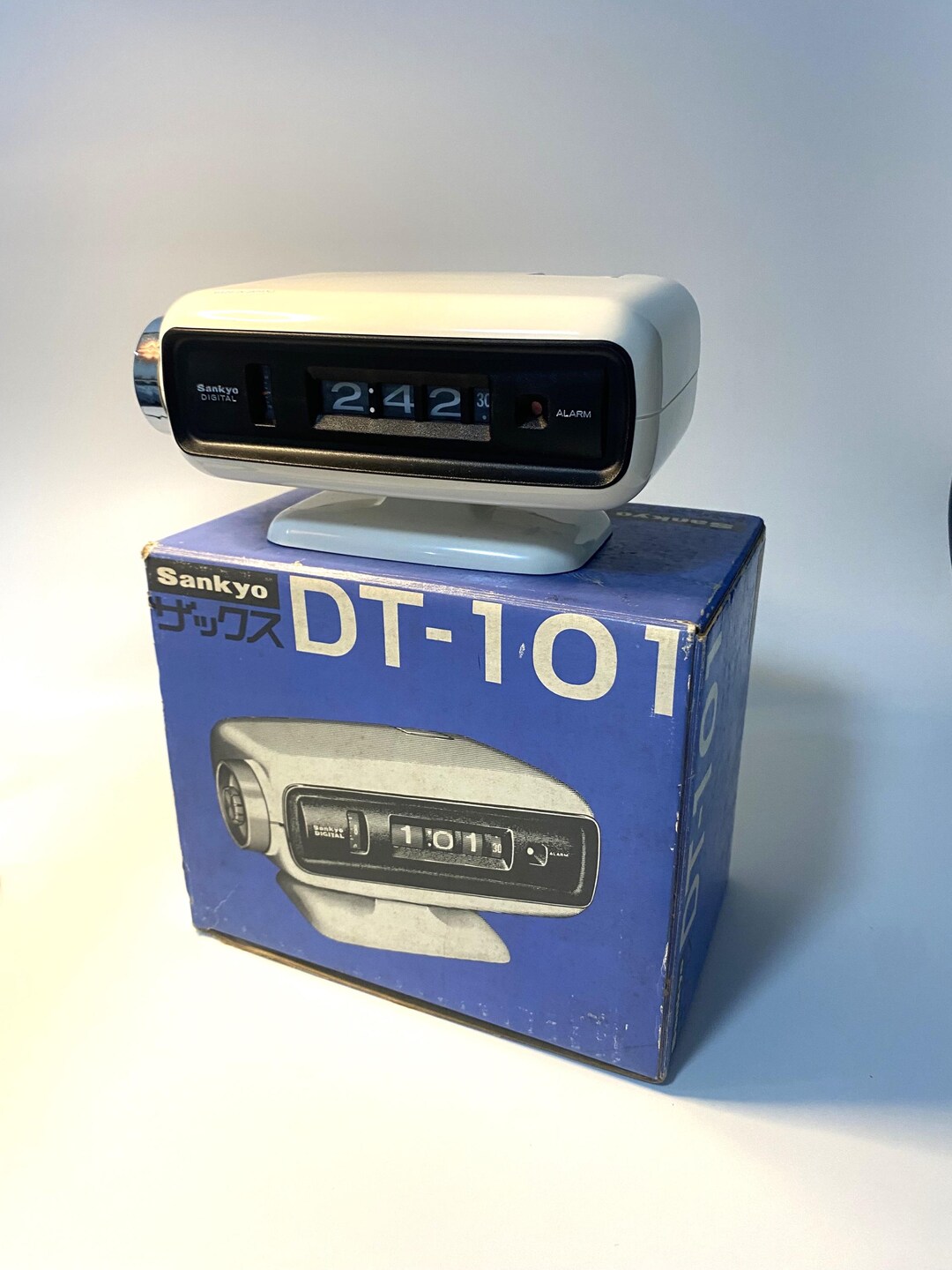 Vintage 1970s Sankyo DT-101 Space Age Rolling Flip Clock & Alarm Retro ...