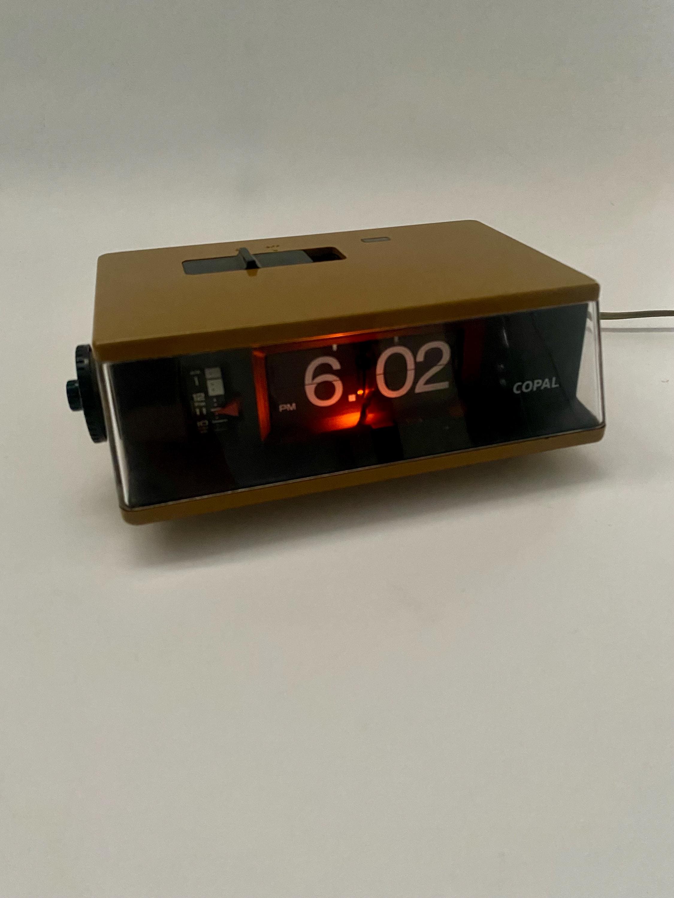 1970s Copal Flip Alarm Clock: Olive Green MCM Space Age Timepiece - Etsy