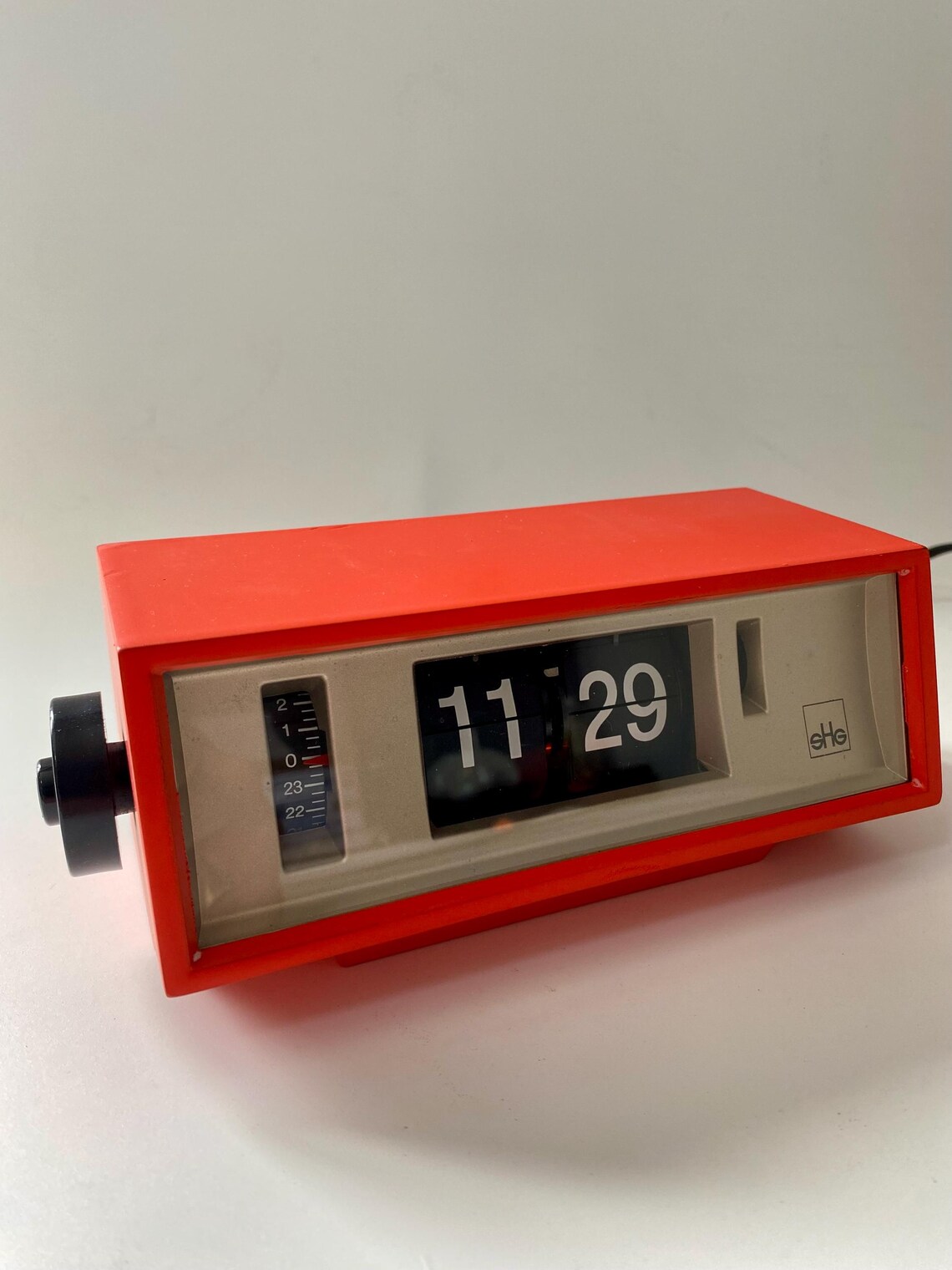 Retro Orange Flip Clock: 1970s Space Age Decor - Made in Germany - Etsy