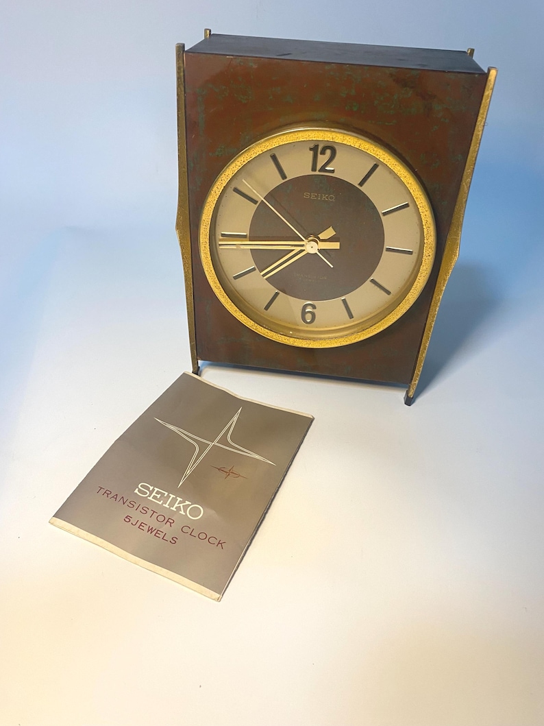 Seiko TTZ-115 1970s Retro Mantel Clock, Rare Working Transistor 5 Jewel ...