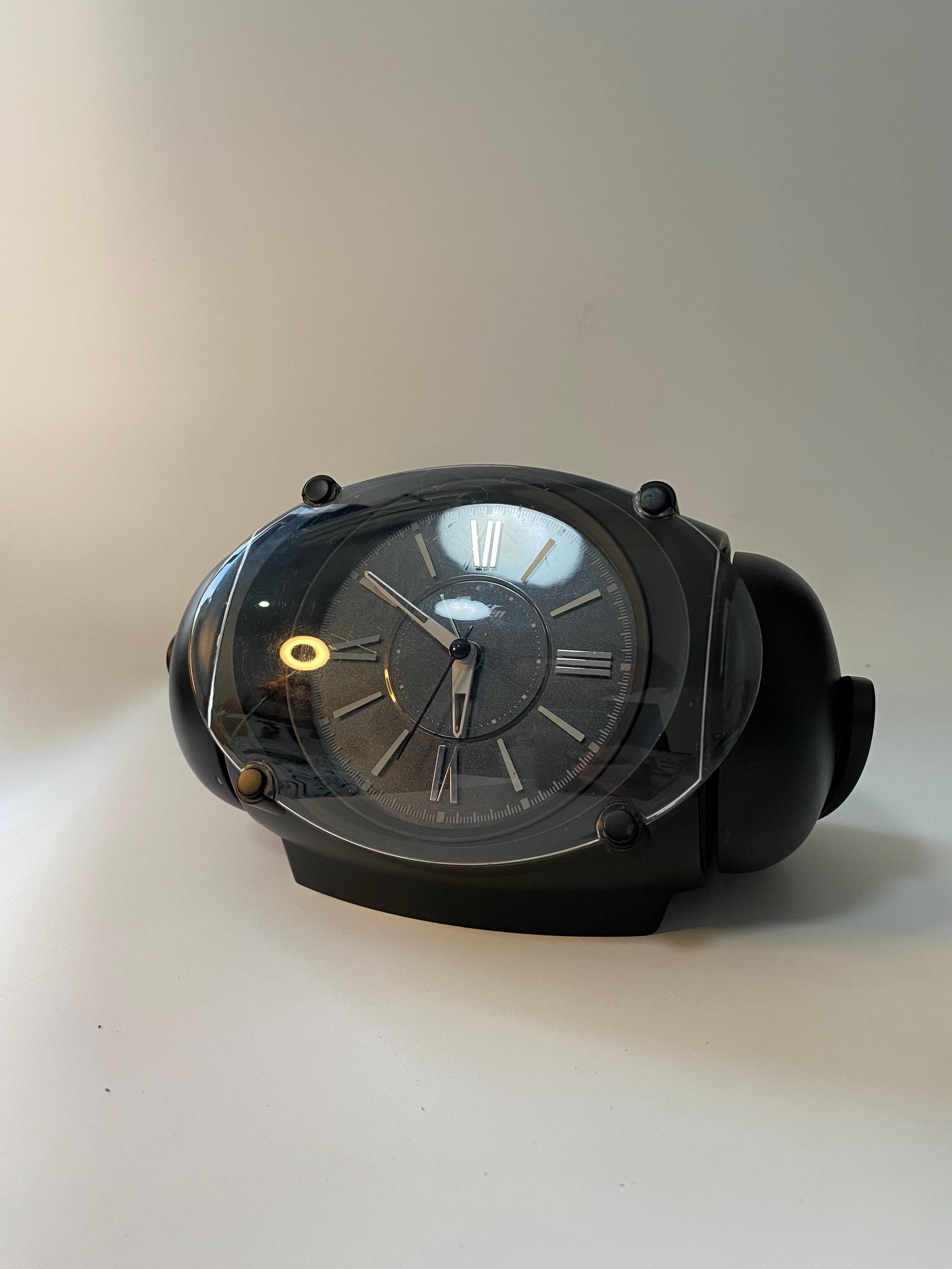 Seiko Super Raiden Bell Alarm Clock Vintage 2000s Industrial Look Black ...