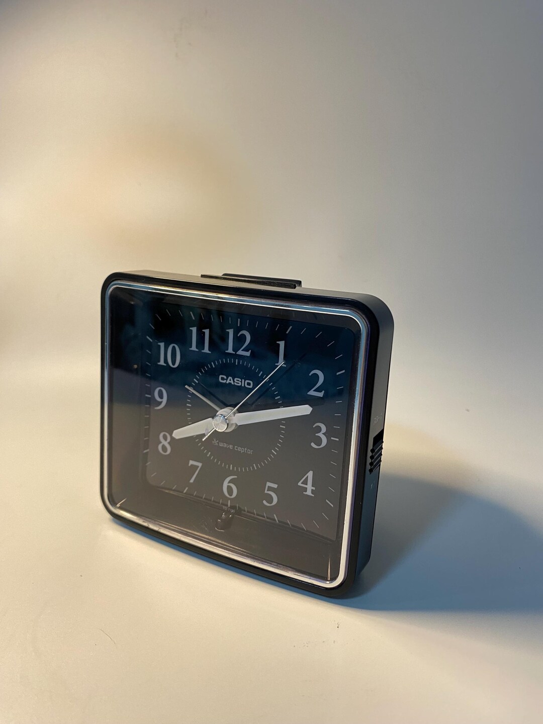 1990s Retro Black Casio Analog Wave Ceptor Radio-controlled Alarm Clock ...
