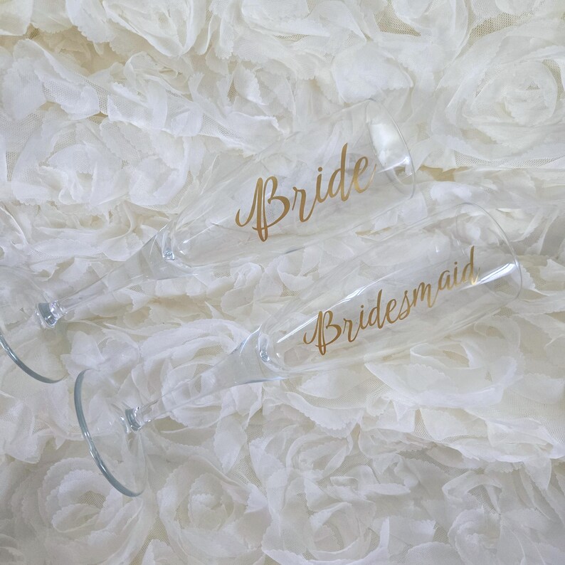 Personalized Vinyl Decal Labels: Wedding, Hen Party, Champagne Flute - Etsy