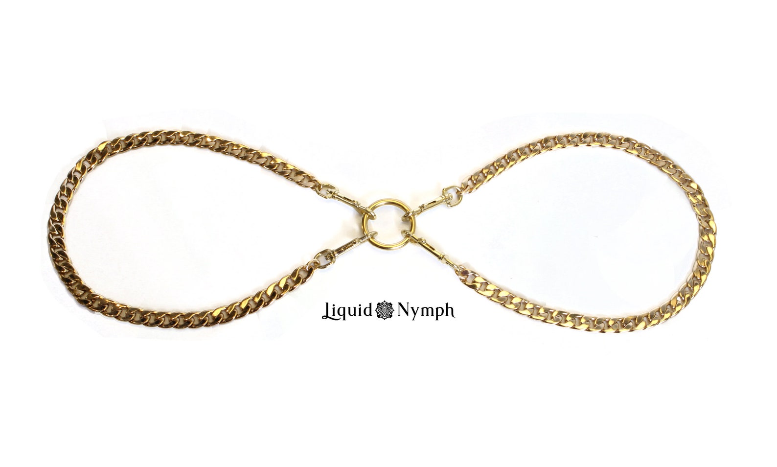 Limited Edition Gold Chain Posture Harness Locking Necklace - Etsy