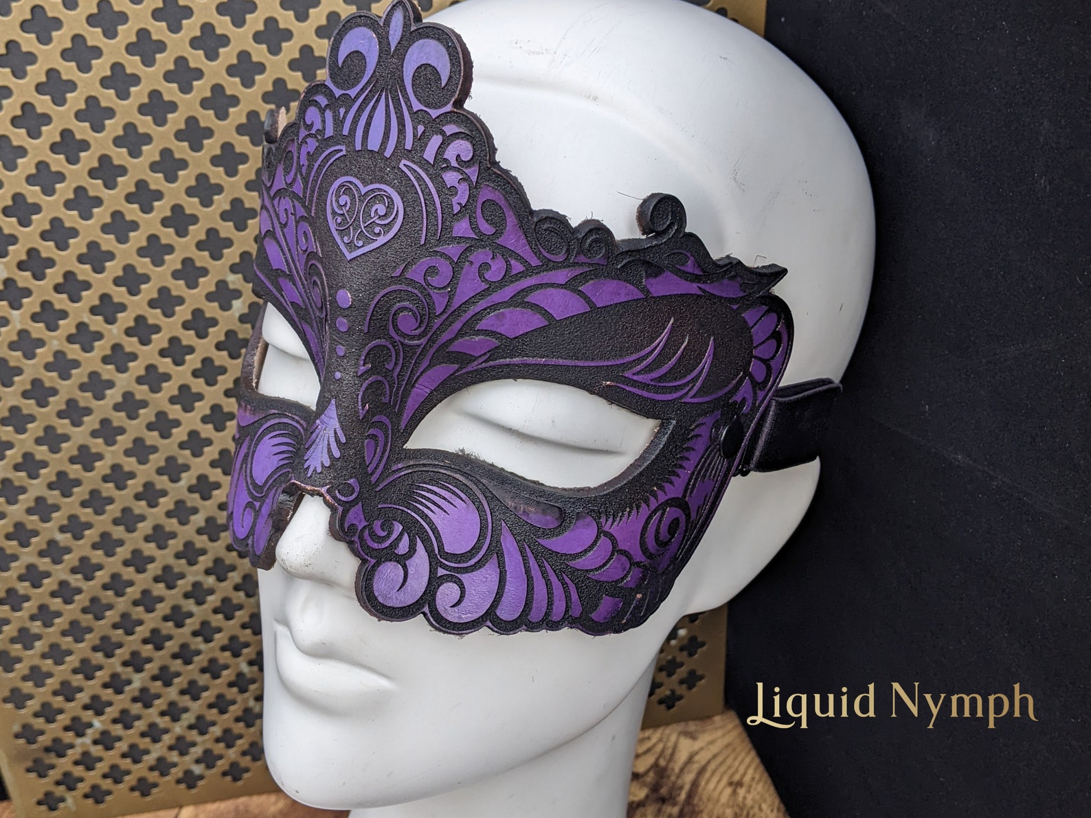 Stunning Leather Masquerade Mask Hand Molded and Mask Laser | Etsy