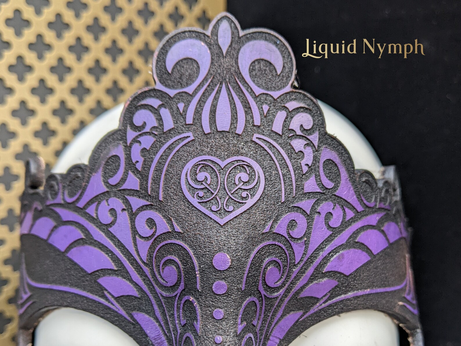 Stunning Leather Masquerade Mask Hand Molded and Mask Laser | Etsy