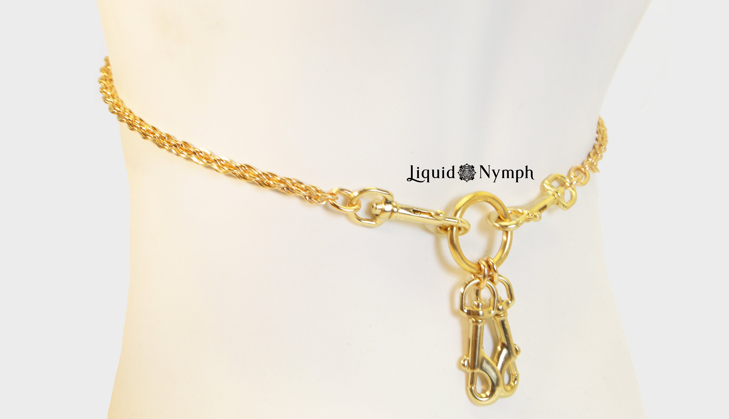 Limited Edition Gold Chain Posture Harness Locking Necklace | Etsy