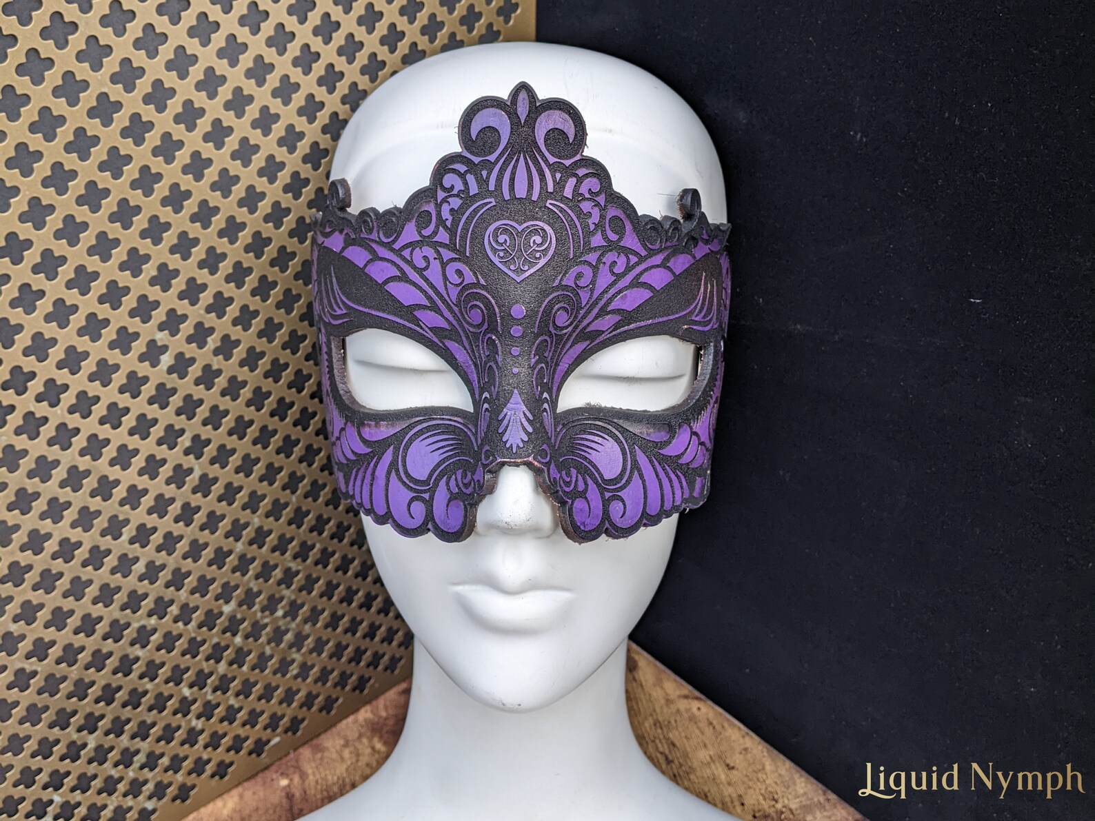 Stunning Leather Masquerade Mask Hand Molded and Mask Laser | Etsy