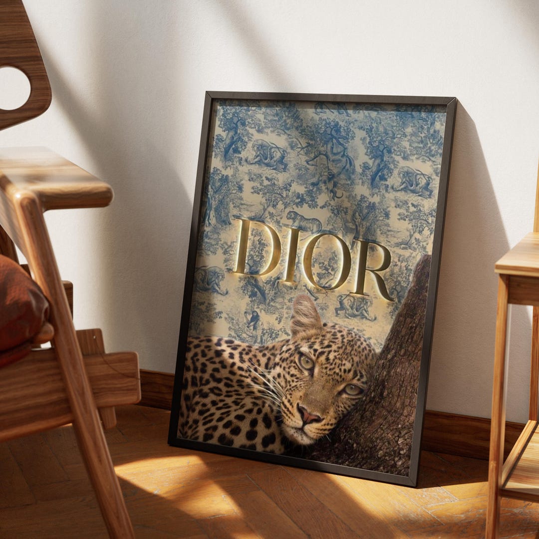 Dior Leopard Digital Download Print, Dior Poster, Fashion Brand Poster ...