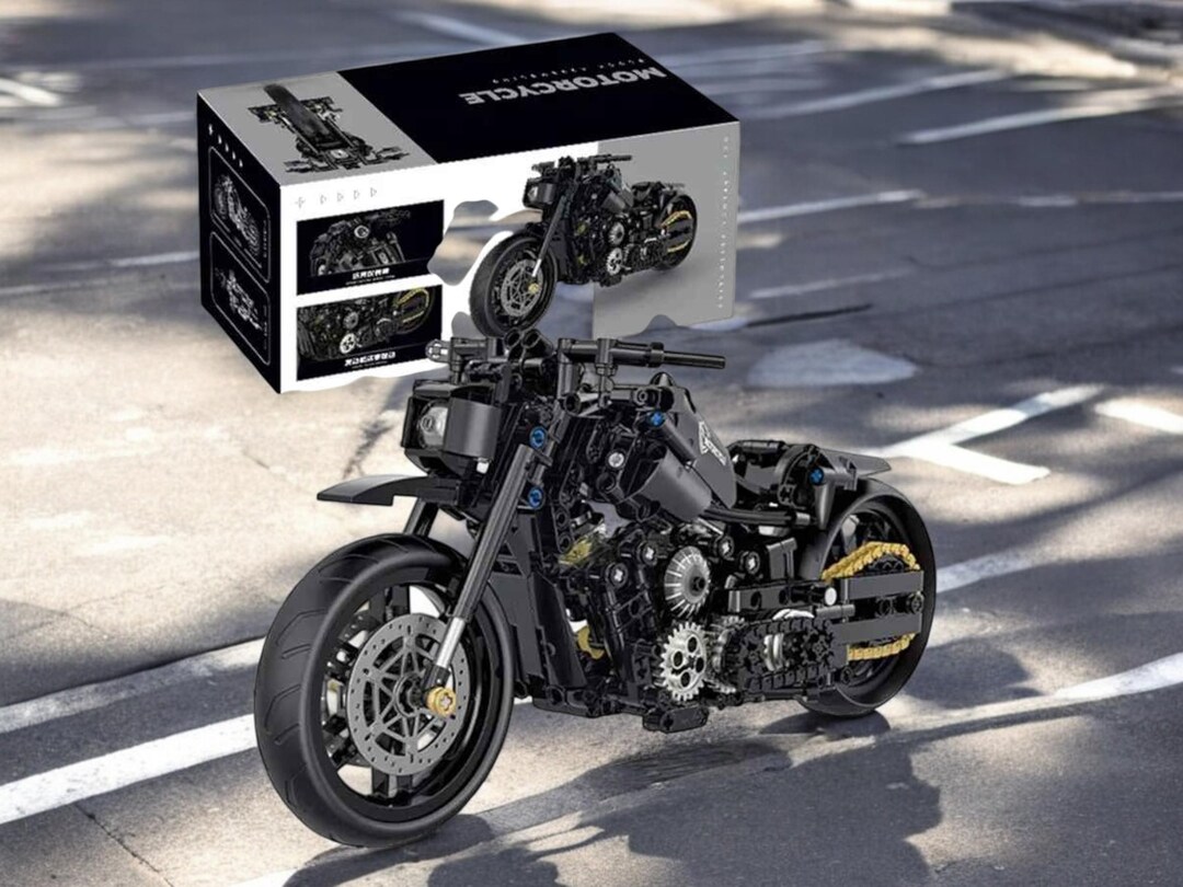 Technical Motorcycle Building Blocks Racing Motorbike Model Kit DIY ...