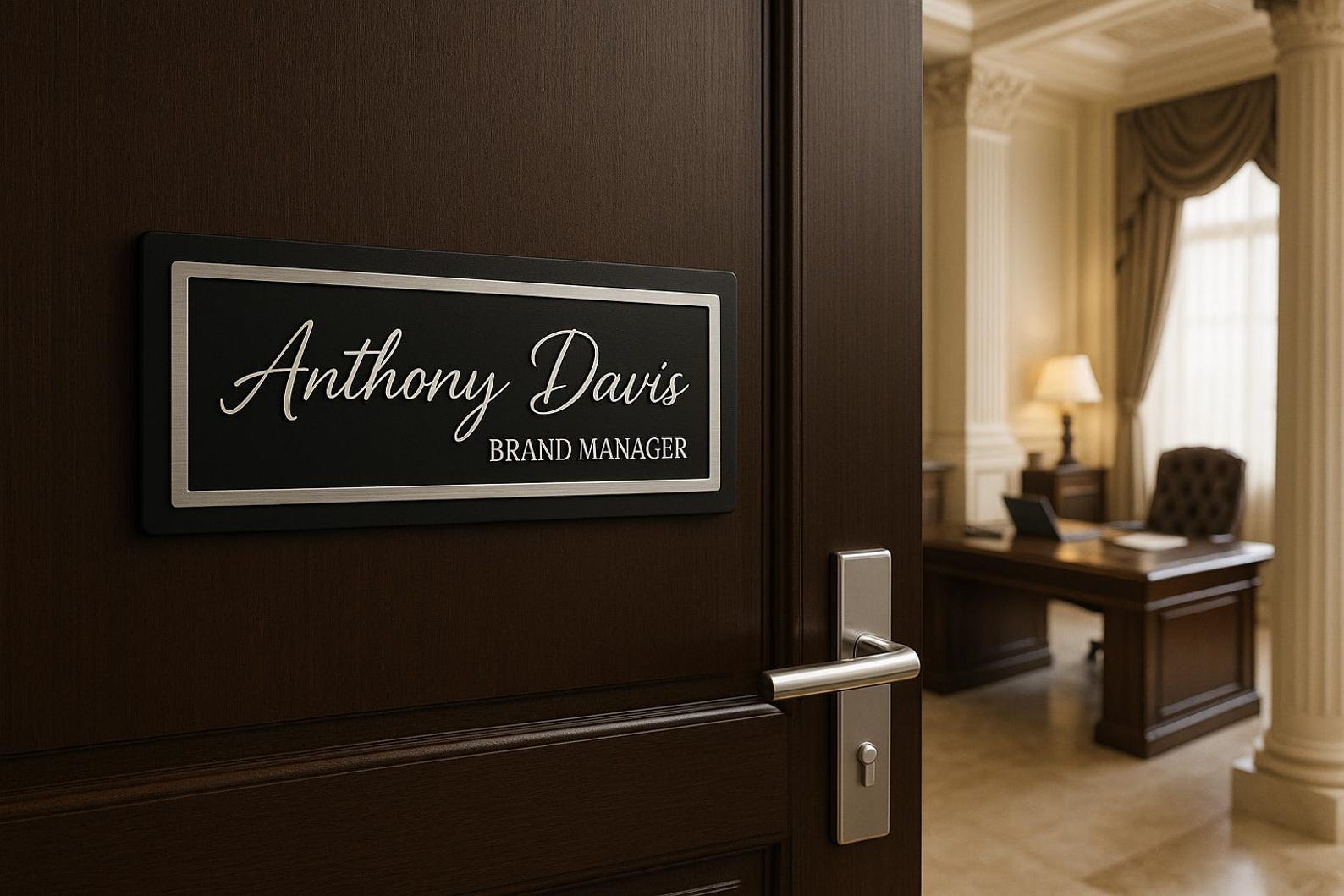 Personalized Executive Nameplate for Office Custom Door Sign ...