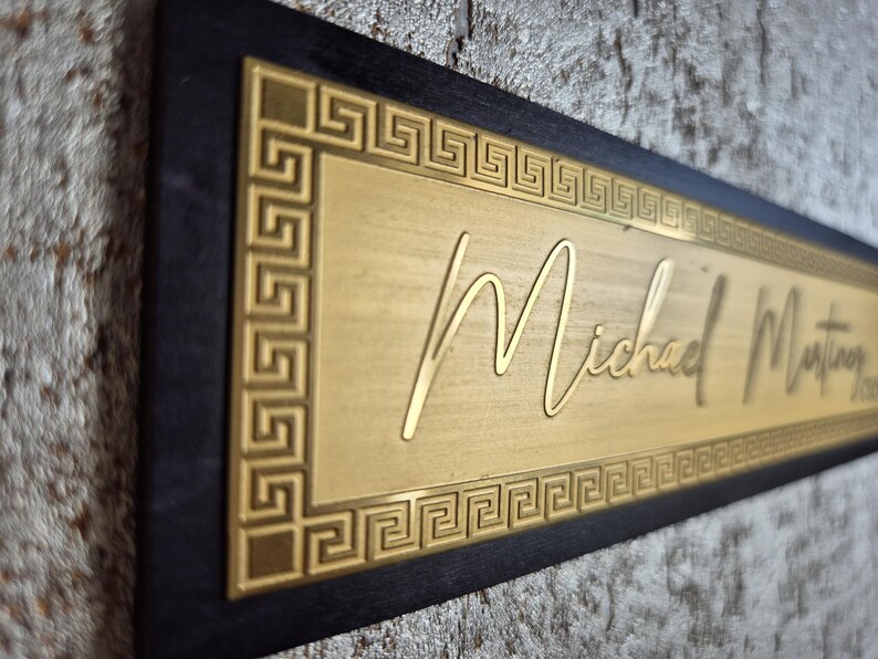Gold Personalized Nameplate - Custom Executive/home Sign - Premium ...