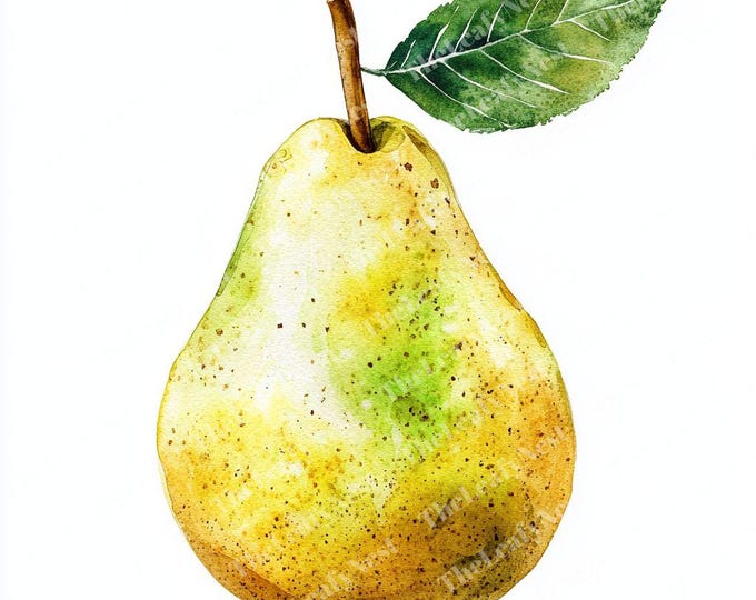 10 Pears Clipart Bundle, PNG & JPG, Printable Patchwork Pear ...