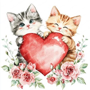 17 Clipart Cute Animals | Valentine's Day | Printable Clipart | Digital ...