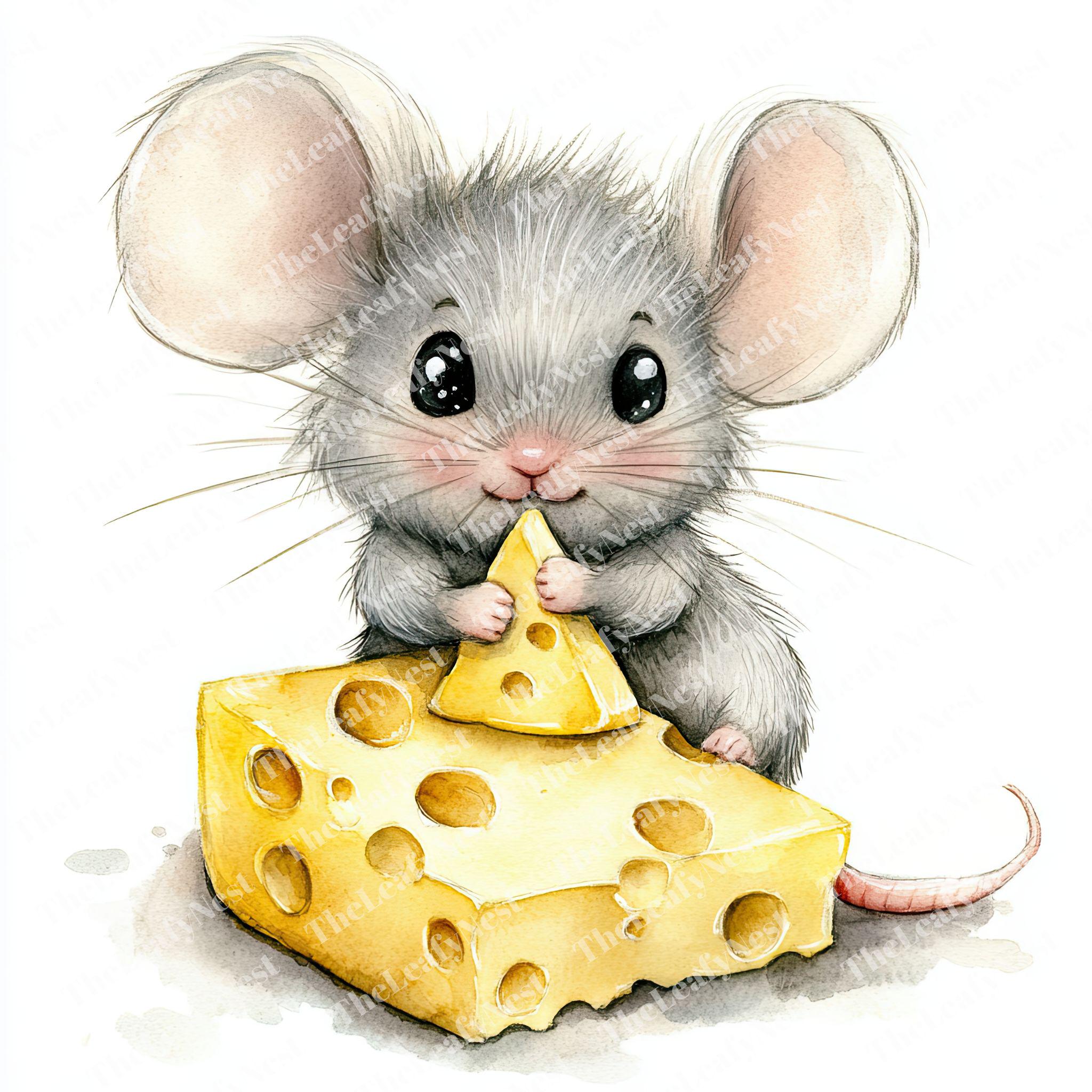 10 Cartoon Mouse | Cute Mouse | Chibi Mouse With Cheese| Cute Clipart ...