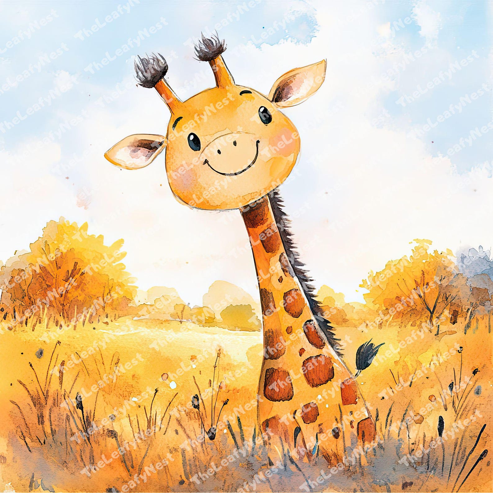 9 Cartoon Giraffe | Cute Giraffe | Chibi Giraffe | Cute Clipart ...
