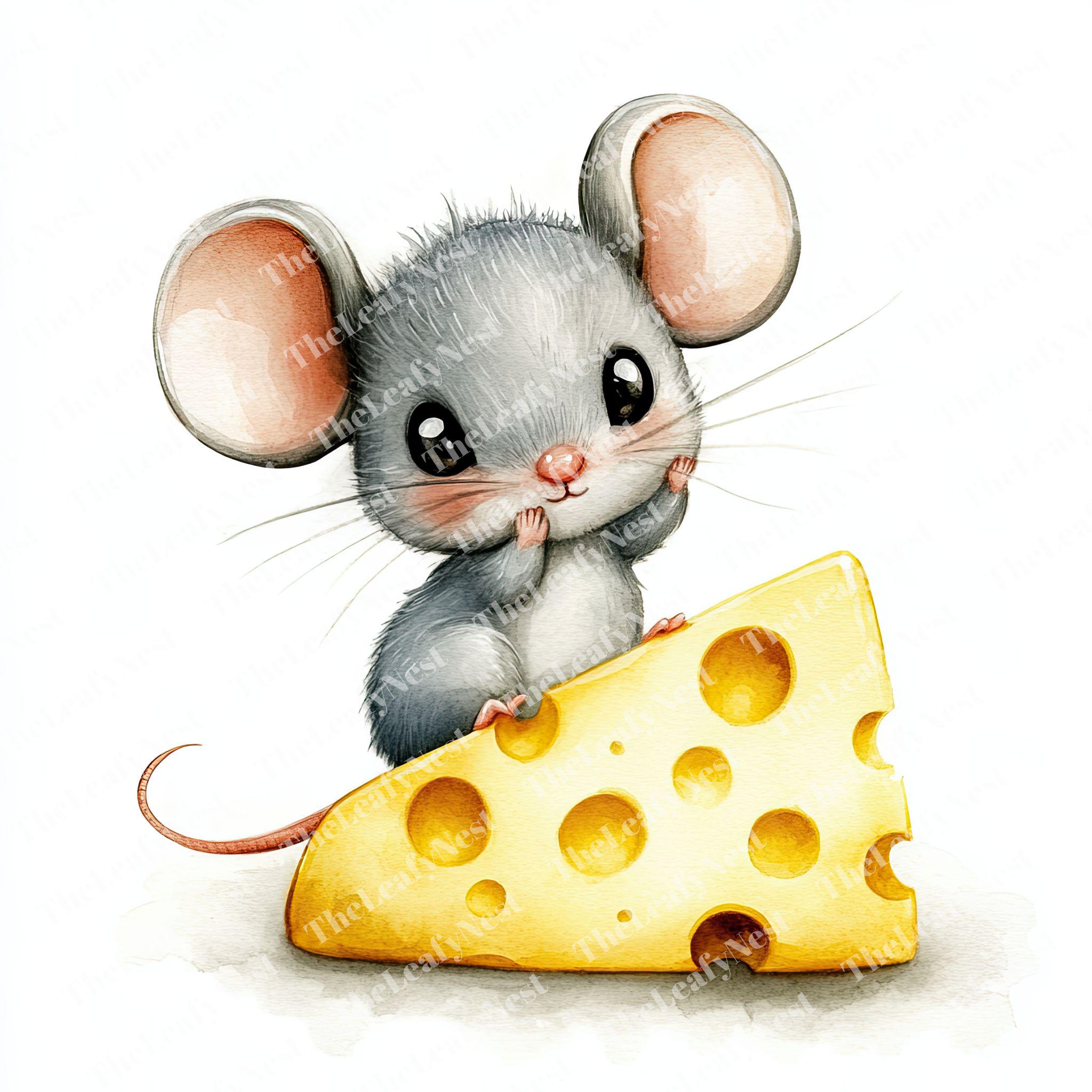 10 Cartoon Mouse | Cute Mouse | Chibi Mouse With Cheese| Cute Clipart ...