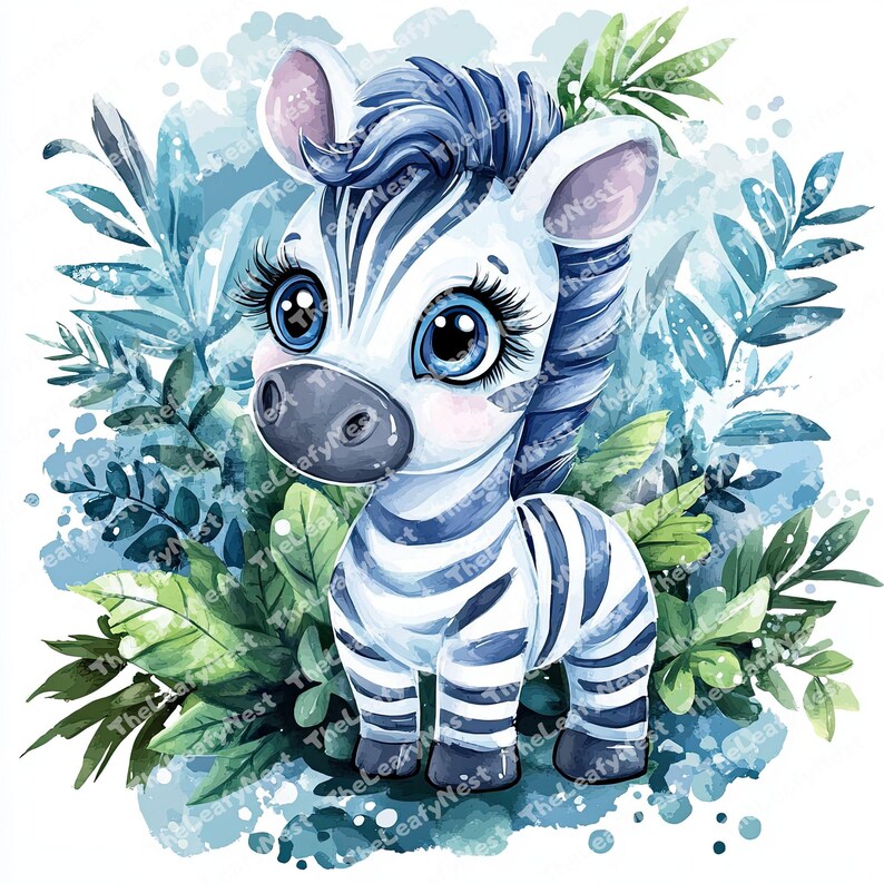 11 Cartoon Zebra | Cute Zebra | Chibi Zebra | Kawaii Zebra | Printable ...