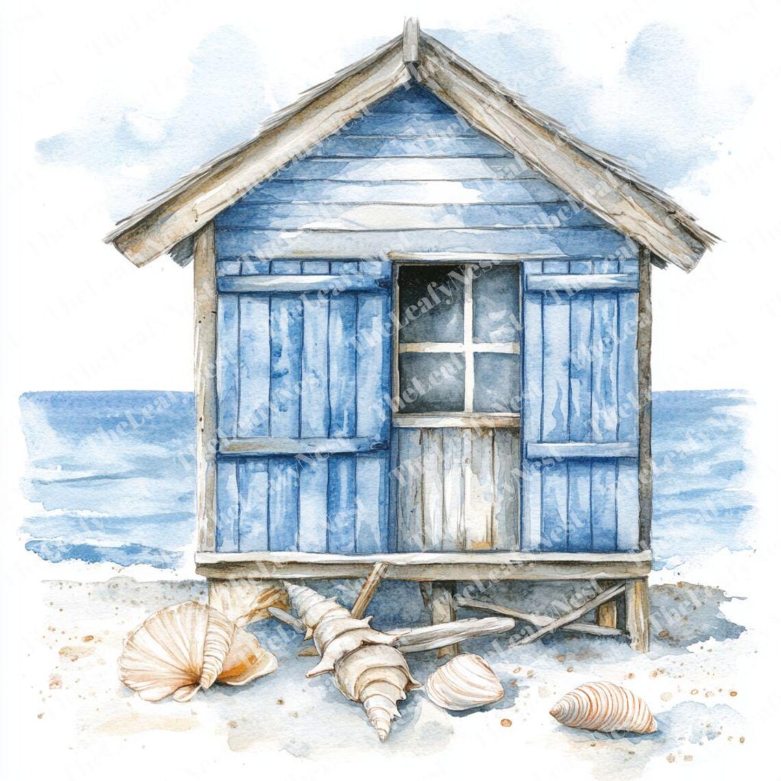 13 Beach Hut Clipart, Driftwood House Clipart, Coastal Cottage Clipart ...