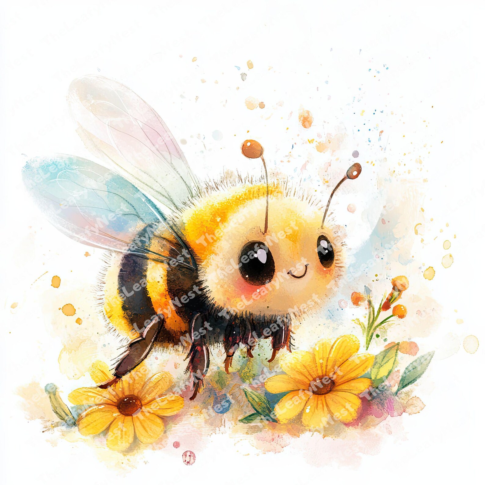 10 Cartoon Bee | Cute Bee | Chibi Bee | Cute Clipart | Kawaii Bee ...