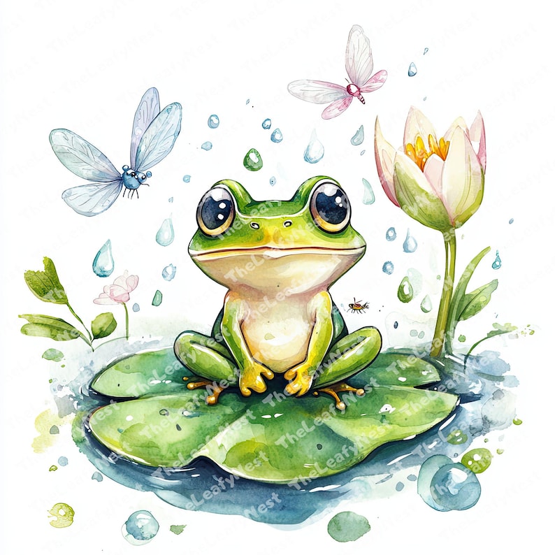 14 Cartoon Frog | Cute Frog | Chibi Frog | Cute Clipart |kawaii Frog ...
