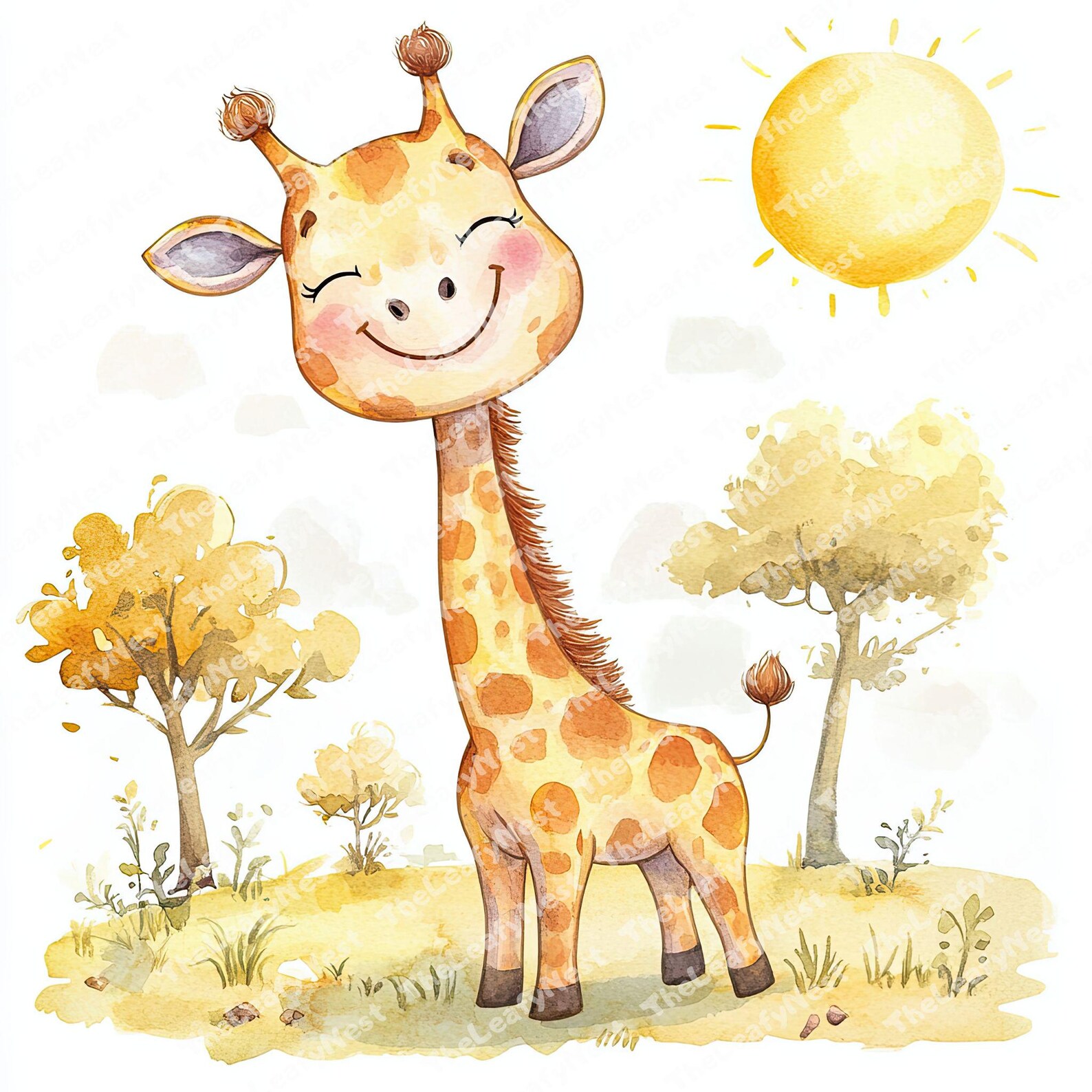 9 Cartoon Giraffe | Cute Giraffe | Chibi Giraffe | Cute Clipart ...