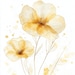 14 Butter Yellow Flower Clipart, Gold Botanical, Elegant Floral ...