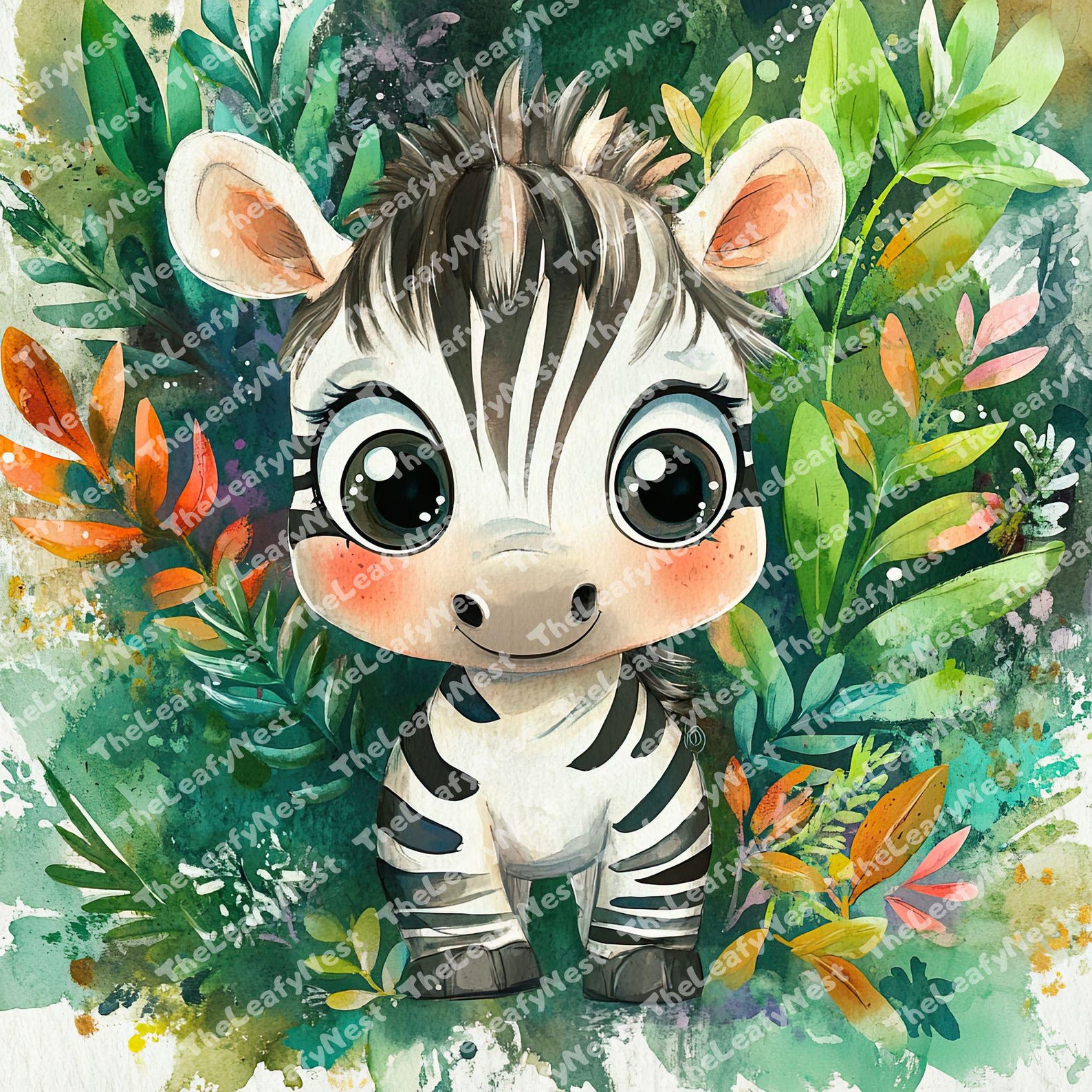 11 Cartoon Zebra | Cute Zebra | Chibi Zebra | Kawaii Zebra | Printable ...