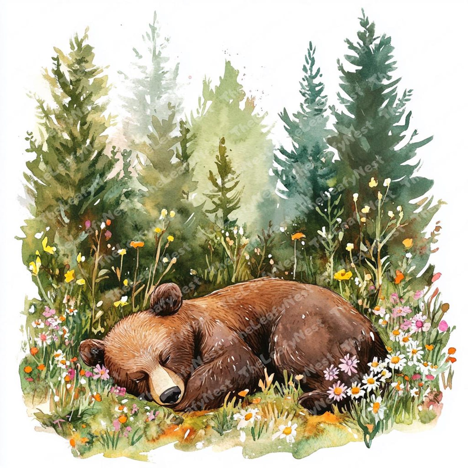 14 Forest Animals Clipart Bundle - Watercolor Illustrations for Nursery ...