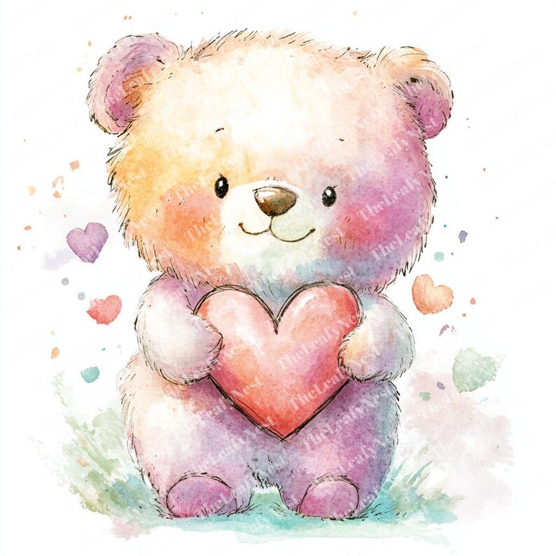 21 Cute Bear Clipart | Love Clipart | Valentine's Clipart | Printable ...