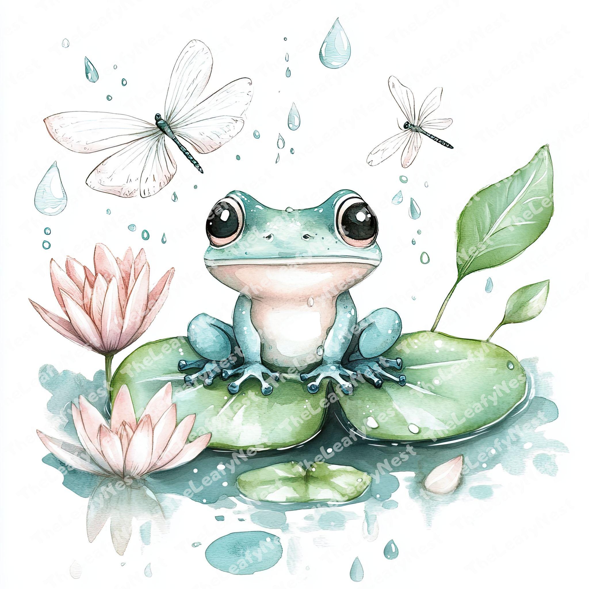 14 Cartoon Frog | Cute Frog | Chibi Frog | Cute Clipart |kawaii Frog ...