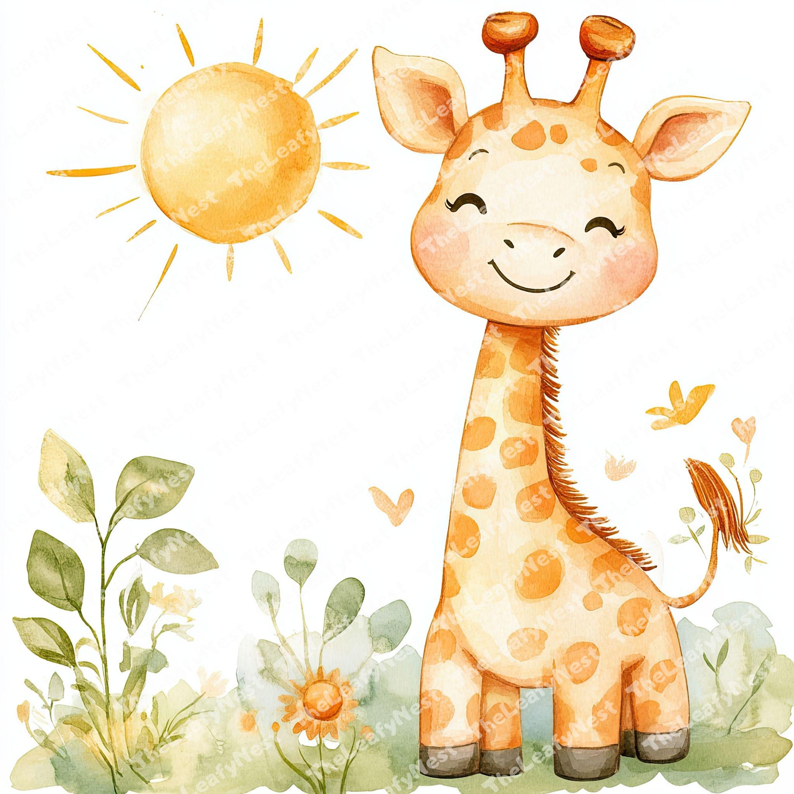 9 Cartoon Giraffe | Cute Giraffe | Chibi Giraffe | Cute Clipart ...