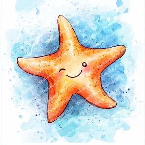 10 Cartoon Starfish | Cute Starfish | Chibi Starfish | Cute Clipart ...
