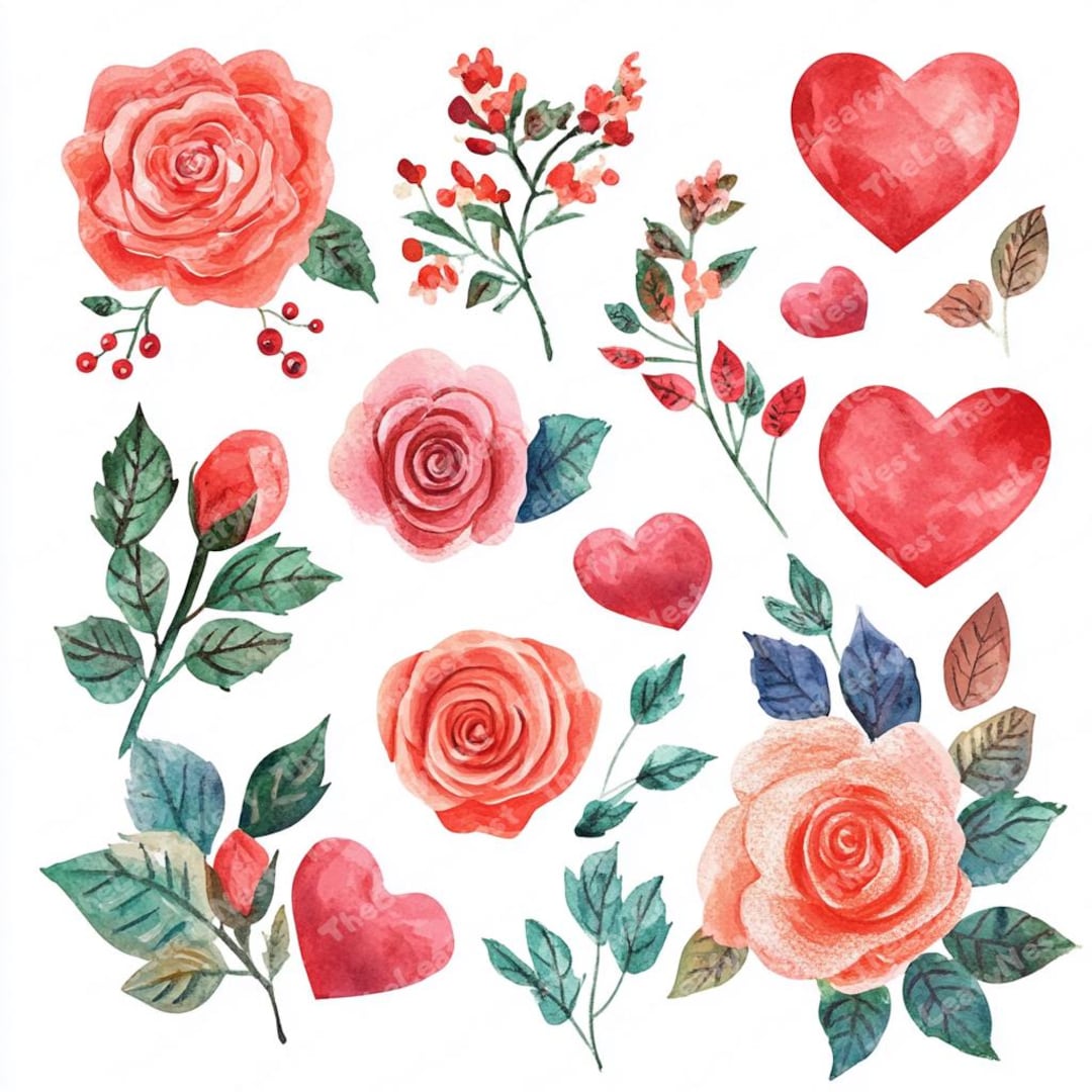 18 Clipart Valentine's Day | Heart and Roses | Printable Clipart ...